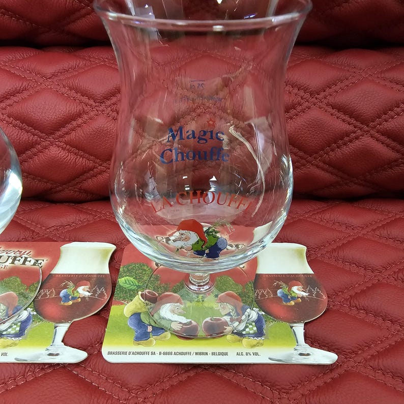La Chouffe Beer Glasses Set – Belgian Gnome Tulip Glassware With ...