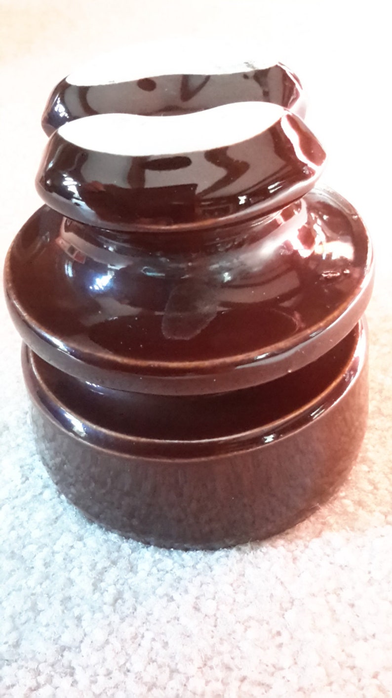 Brown Porcelain Utility Pole Insulator With White Ceramic Top - Etsy