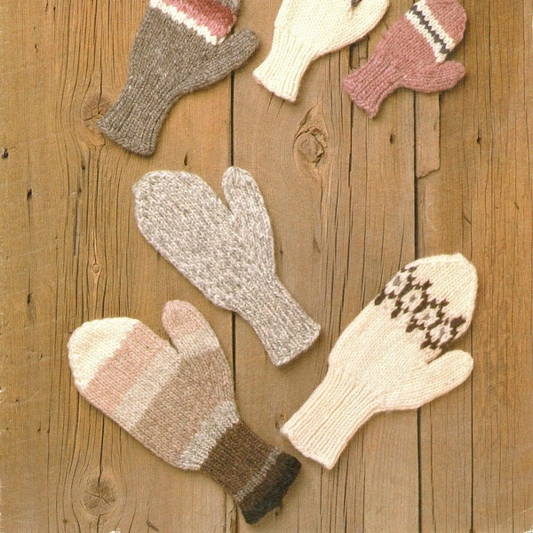 Double Lined Mittens Knitting Pattern - Etsy Canada