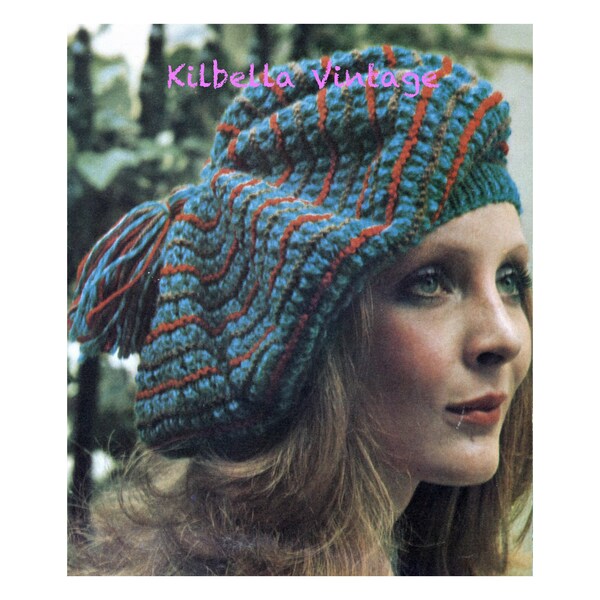 Knitted Tam Hat - Etsy