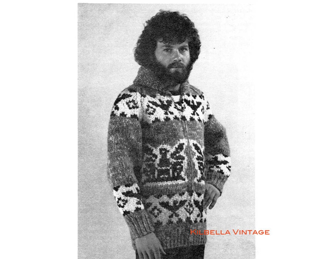 Cowichan Sweater Knitting Pattern Men or Women Unisex Cardigan - Etsy