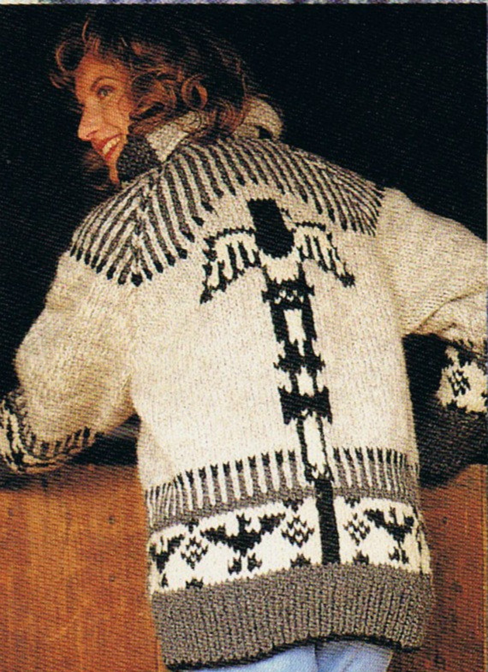 White Buffalo Knitting Pattern Cowichan Women Men Outdoor - Etsy