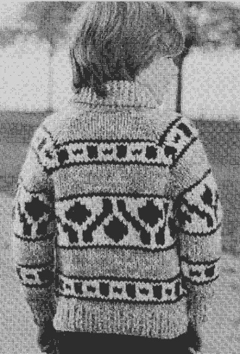 Cowichan Sweater Knitting Pattern White Buffalo Girls Boys - Etsy