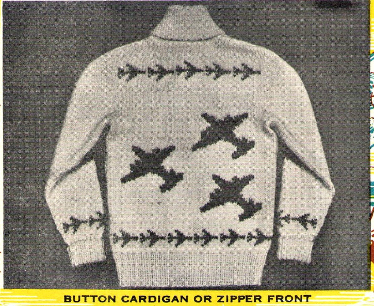 Aeroplane Graph Sweater Knitting Pattern Polar Sweater Adult | Etsy
