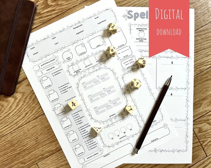 Mushroom Dungeons and Dragons 5E Printable TTRPG Character Sheet ...