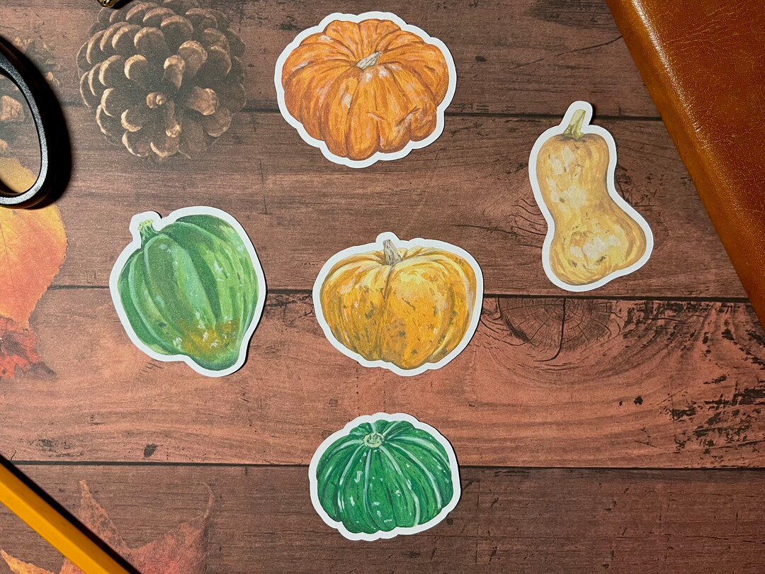 Succulent Squash Die Cut Sticker Set | English Study, Journal, Laptop ...