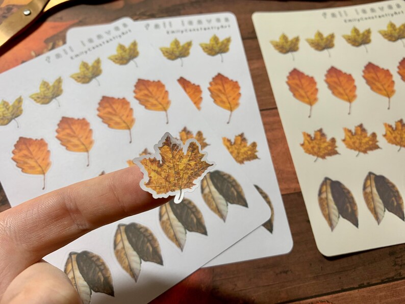 Autumn Leaves Sticker Sheet English Study, Journal, Laptop, Ipad ...