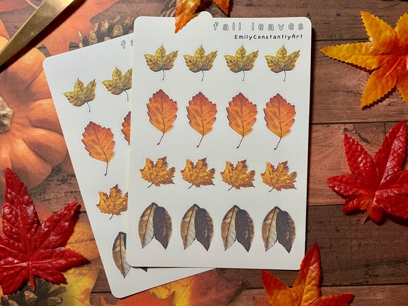 Autumn Leaves Sticker Sheet | English Study, Journal, Laptop, Ipad ...