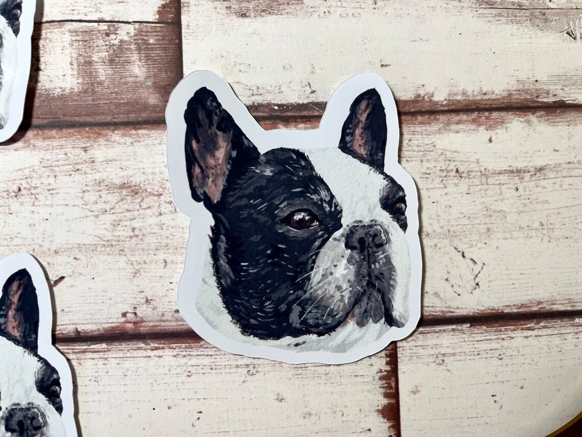 French Bulldog Die Cut Sticker | English Study, Journal, Laptop, Ipad ...