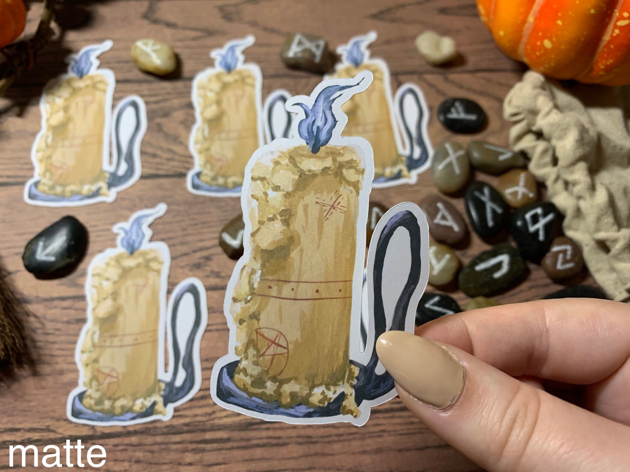 Black Fire Candle Die Cut Sticker English Study, Journal, Laptop, Ipad ...