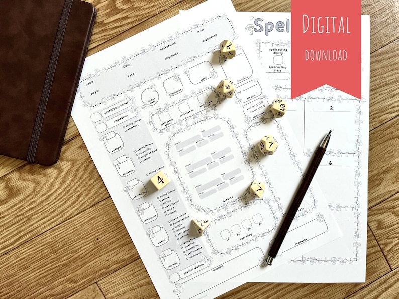 Mushroom Dungeons and Dragons 5E Printable TTRPG Character Sheet ...