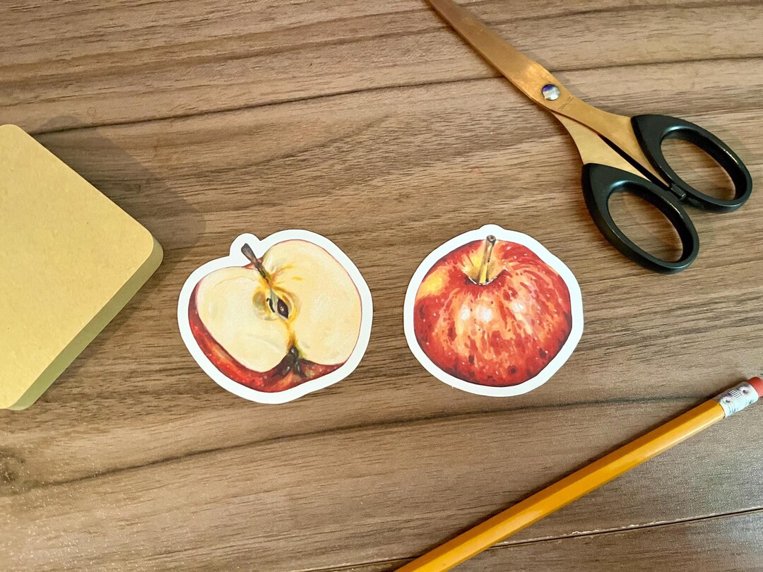 Apple Die Cut Sticker Set | English Study, Journal, Laptop, Ipad ...