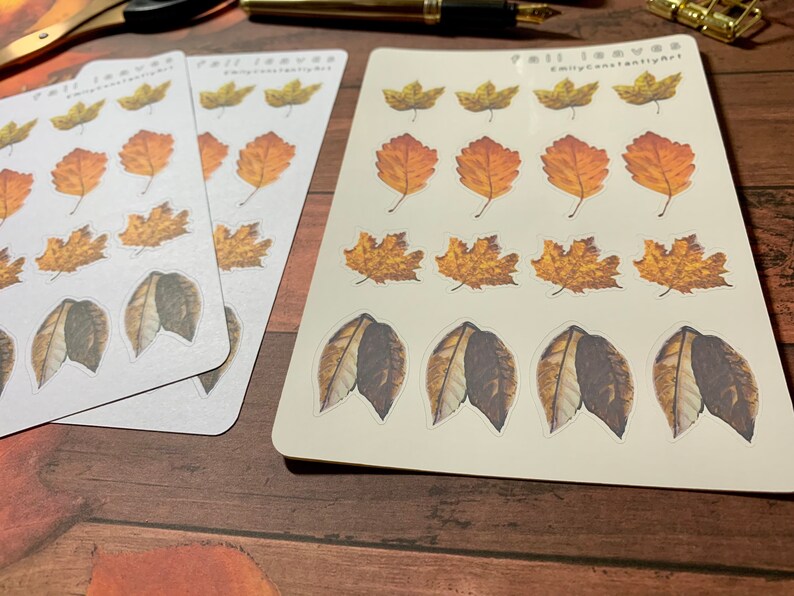 Autumn Leaves Sticker Sheet English Study, Journal, Laptop, Ipad ...