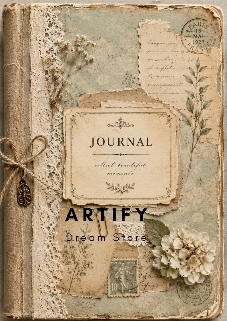 Shabby Chic Ephemera Pack, Vintage Junk Journal Pages, Antique ...