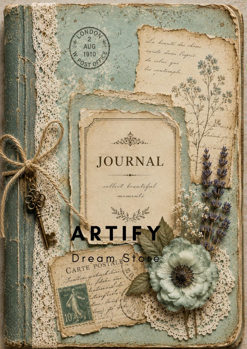 Shabby Chic Ephemera Pack, Vintage Junk Journal Pages, Antique ...
