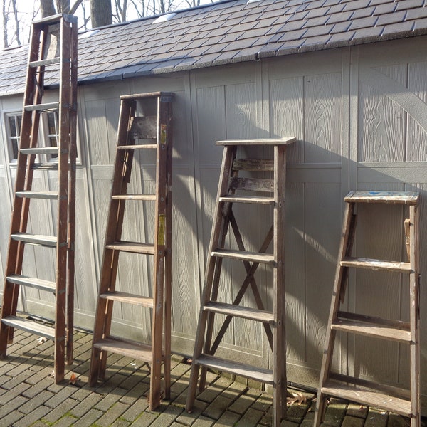Antique Wood Ladder - Etsy