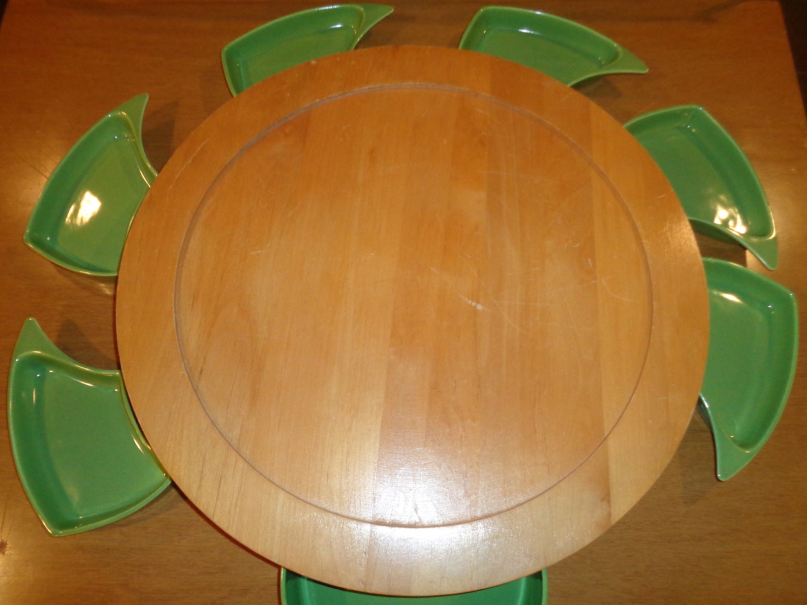 Vintage Lazy Susan With Lime Green Ceramic Service Pieces That - Etsy UK