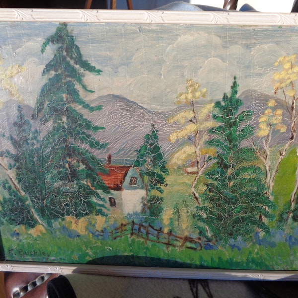 Folk Art Landscape - Etsy