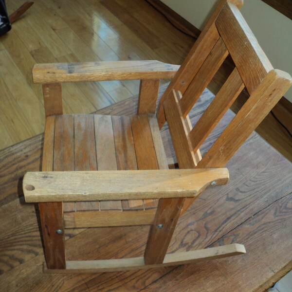 Oak Rocking Chair - Etsy