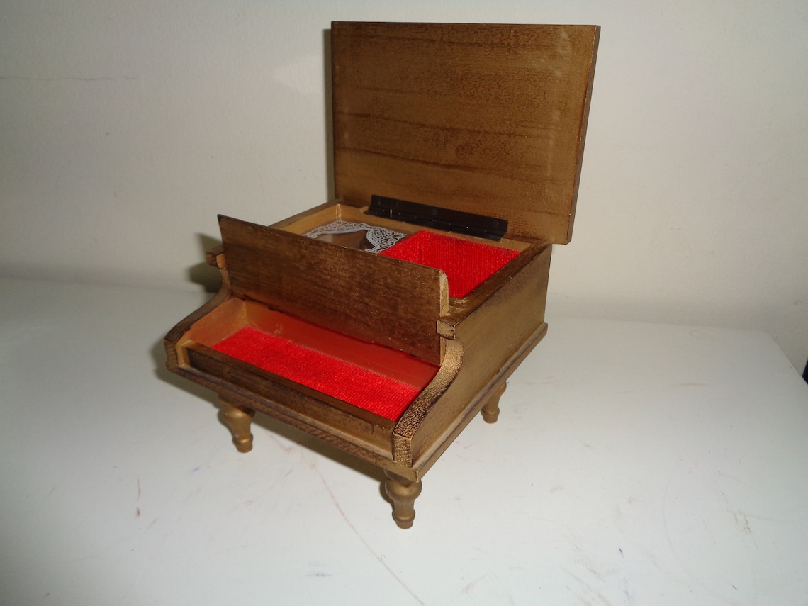 Vintage Music Box in the Shape of a Grand Piano which plays | Etsy