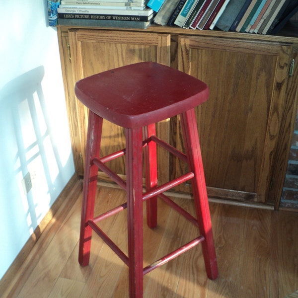 Red Stool - Etsy