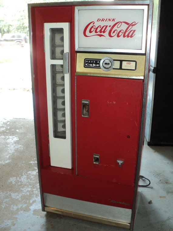 Vintage COKE MACHINE for Ten Cent Bottles of Coke in Original | Etsy
