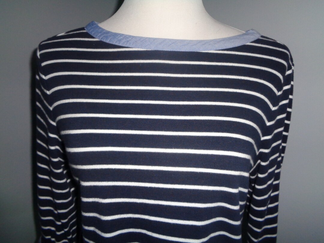 AHOY SAILORS! Vintage Inspired Sailor Navy Blue and White Striped ...