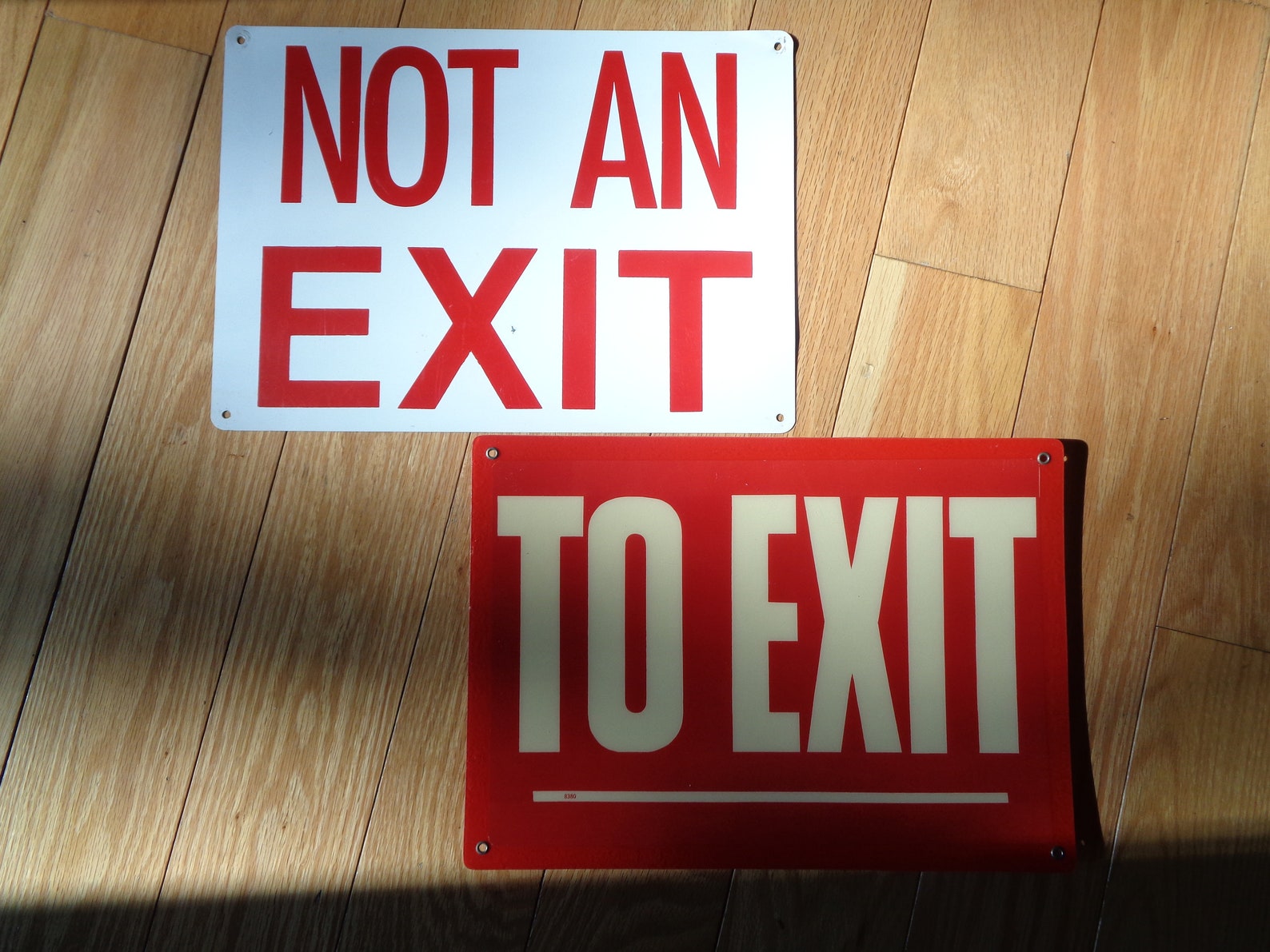 2 GO or NOT 2 GO? That is the Question? Vintage Industrial Style Exit ...