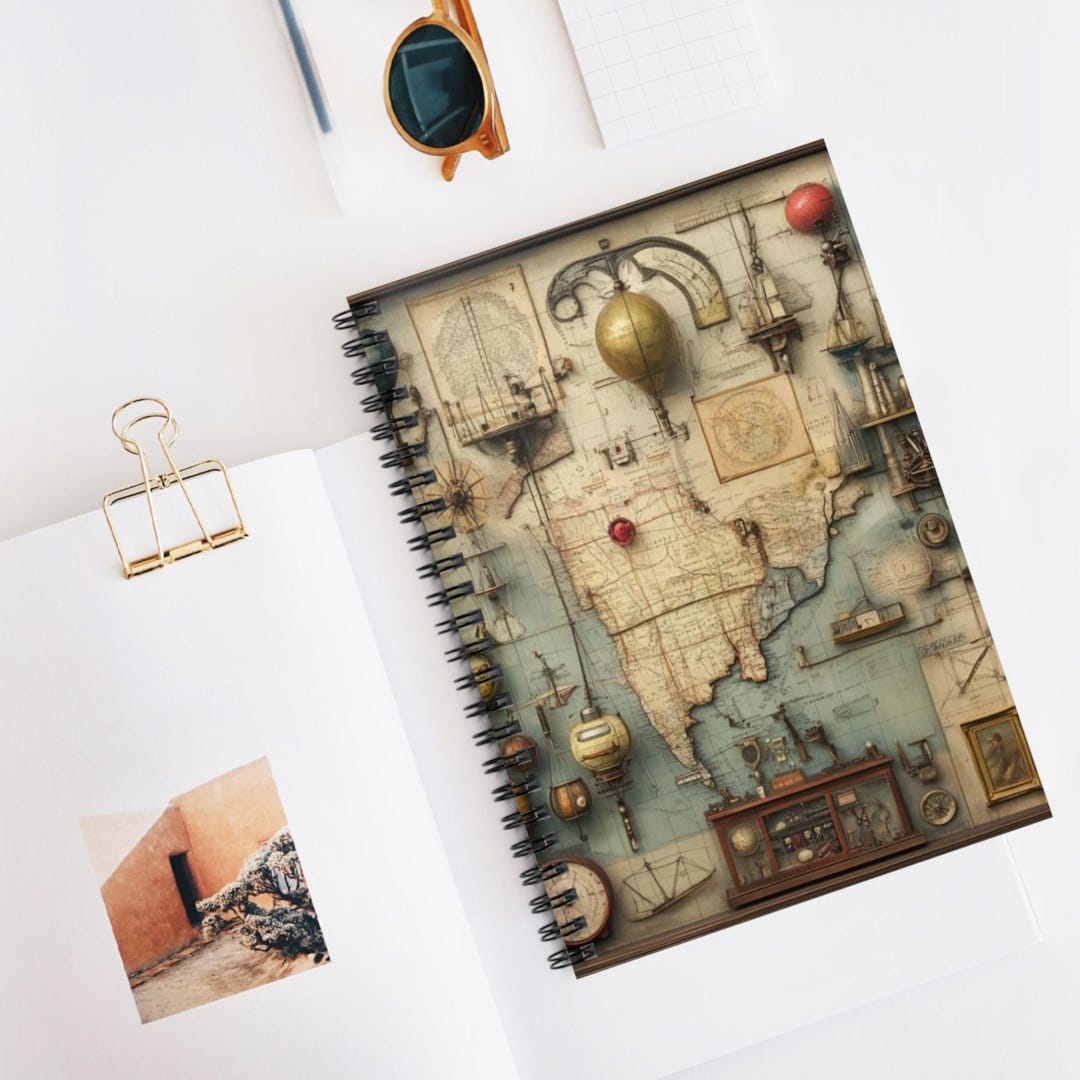 Inventor's Atlas Spiral Notebook, Ruled Line Journal, Artistic ...
