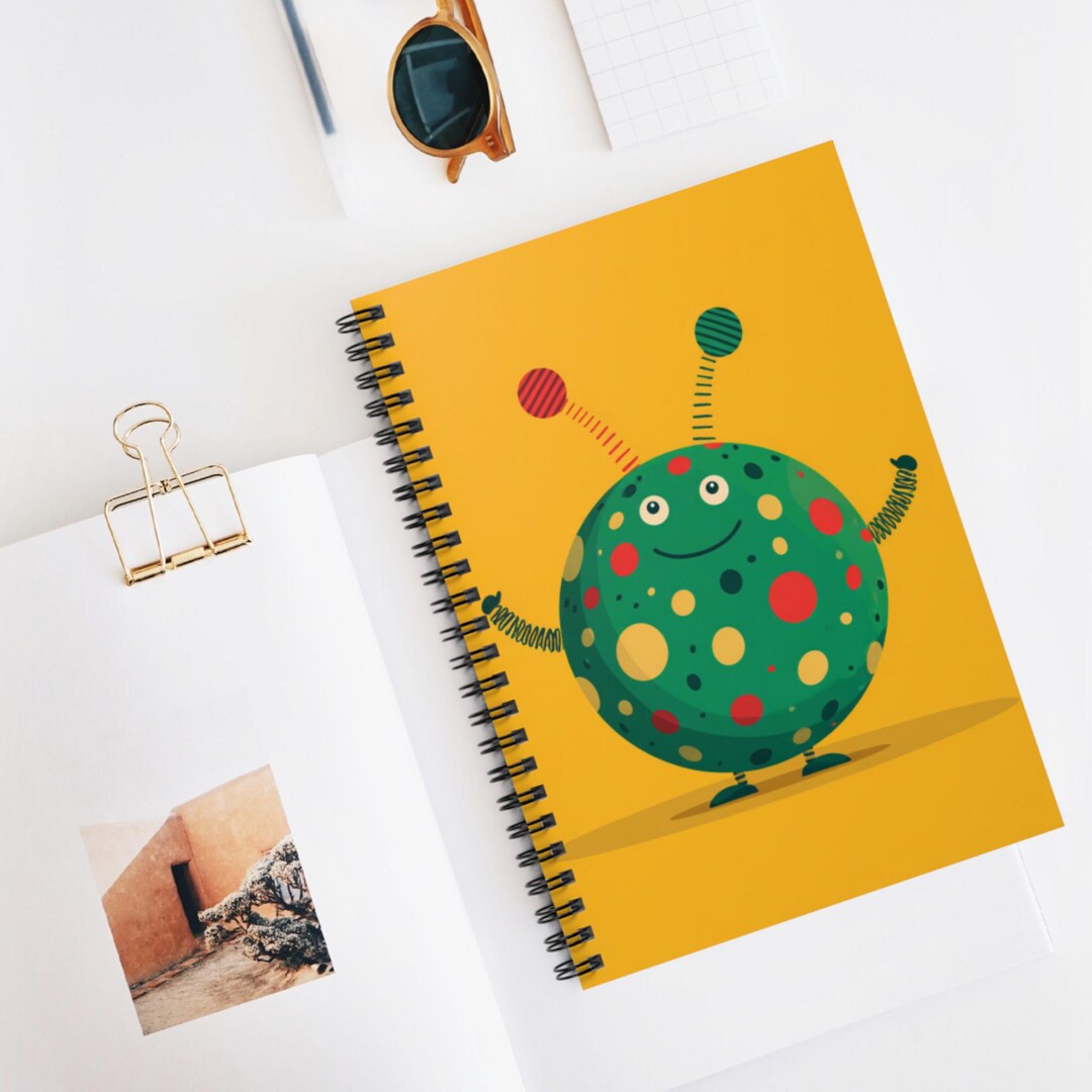 Polka Dot Bouncer Spiral Notebook, Ruled Line Journal, Artistic ...