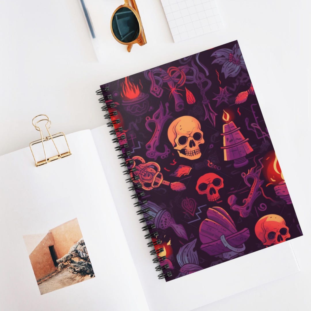 Cursed Ember Spell Spiral Notebook, Ruled Line Journal, Artistic ...