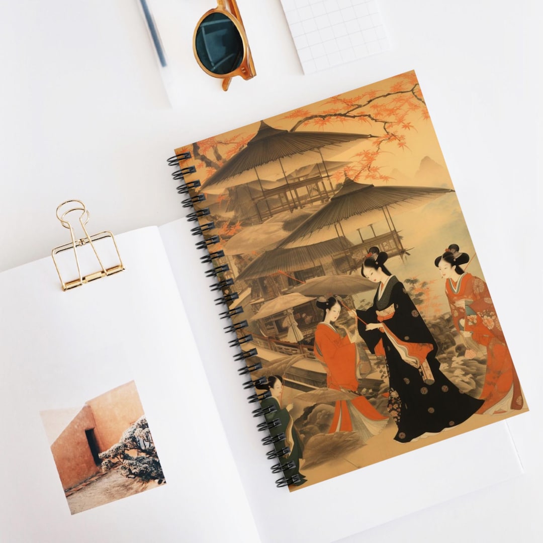 Edo Period Japan Art Spiral Notebook, Ruled Line Journal, Artistic ...