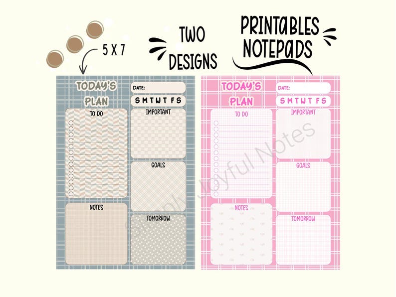 Daily Planner Printable | Printable Planner Notepad | Download Planner ...