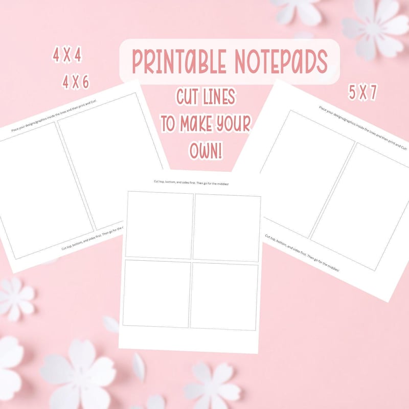 Notepad Paper Templates - Etsy