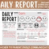 Daily Student Report Canva Template IEP Teacher Parent Communication ...