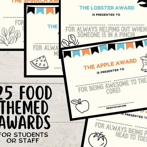 Alliteration Awards Certificates for Staff or Students 28 - Etsy