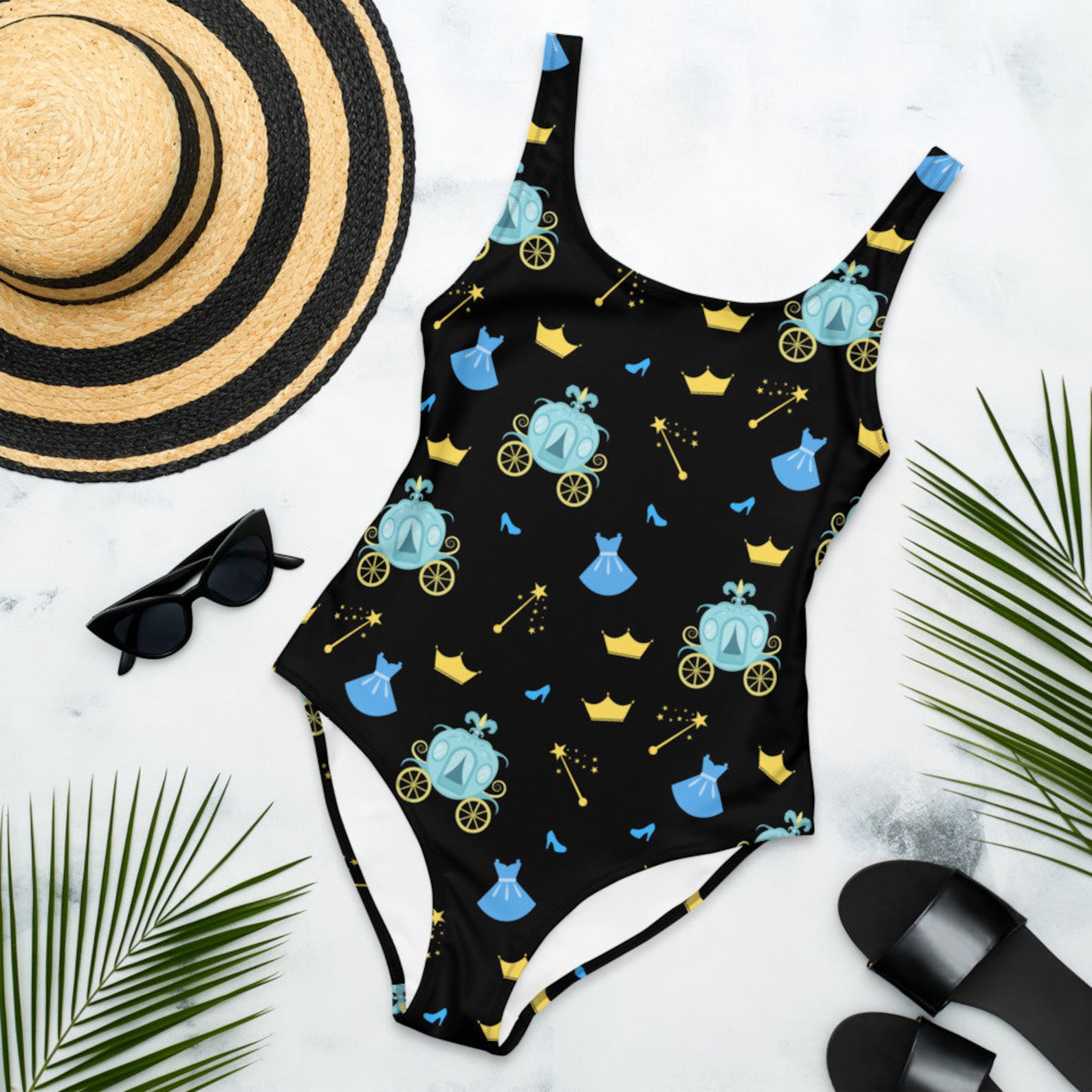 Blue Princess One-piece Swimsuit Magical Swimwear for Women - Etsy