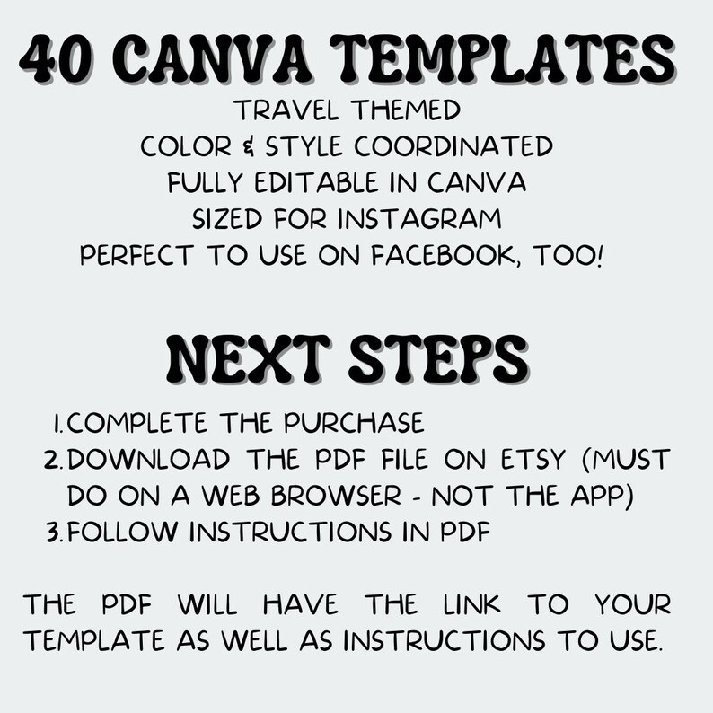 Travel Agent Instagram Post Canva Template 40 Editable - Etsy