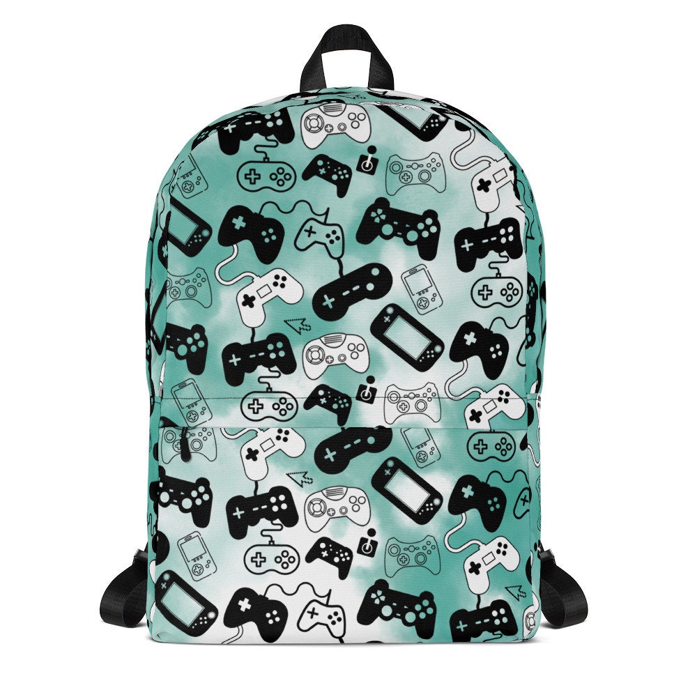 Video Game Controller Backpack Unisex Tie Dye Blue Gamer | Etsy