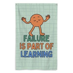 Failure is a Part of Learning Wall Flag Classroom Motivational Sign ...