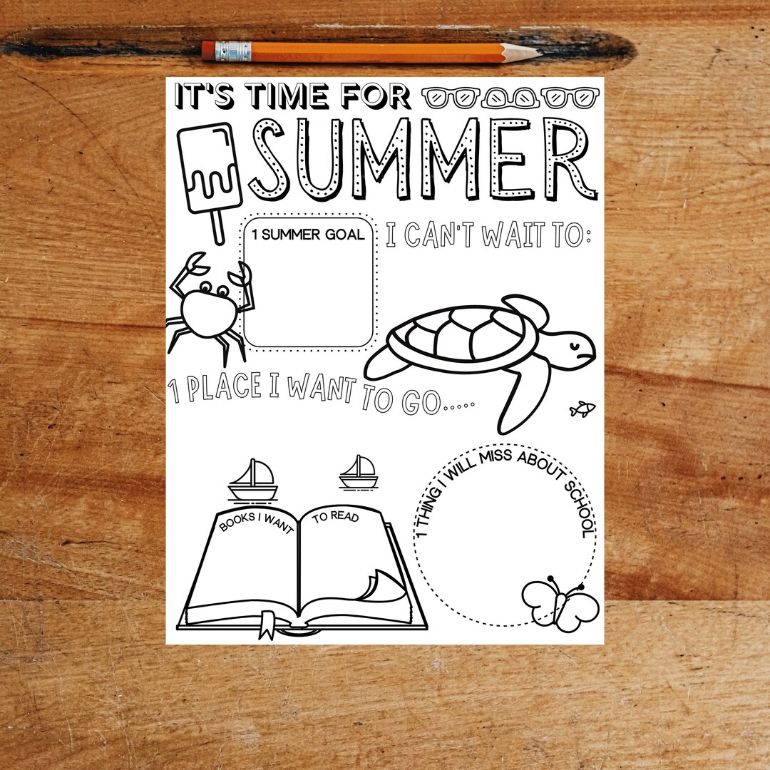 Summer End of Year Worksheet Elementary Classroom PDF - Teacher ...