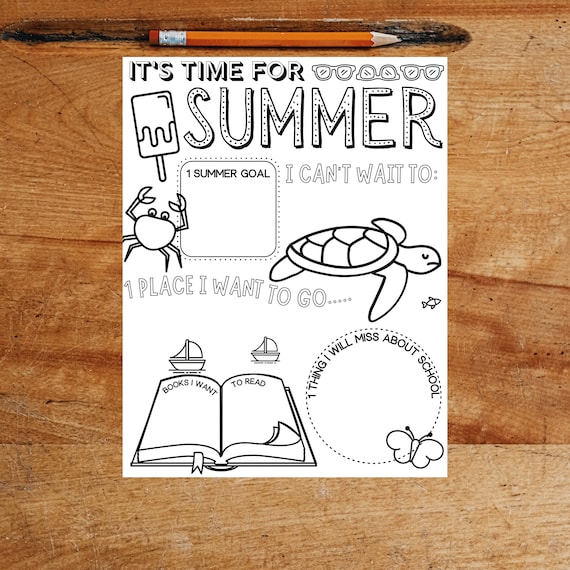 Summer End of Year Worksheet Elementary Classroom PDF - Etsy