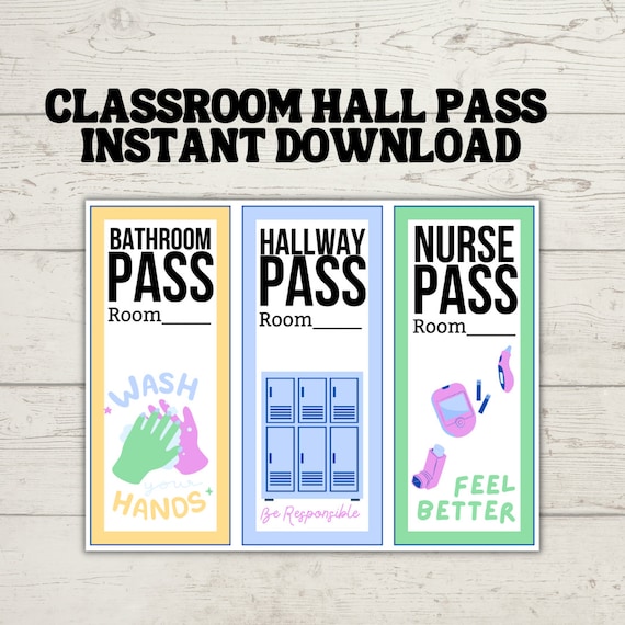 Bathroom Pass Clipart