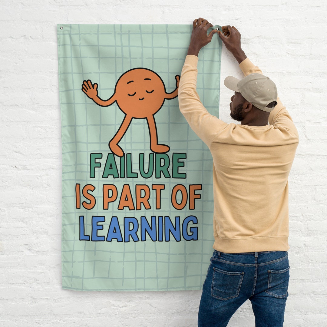 Failure is a Part of Learning Wall Flag Classroom Motivational Sign ...