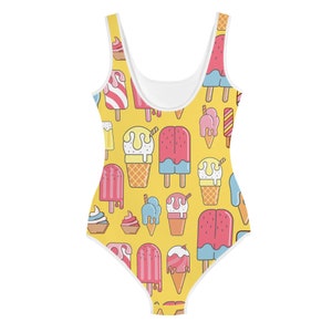 Ice Cream One Piece Swimsuit Girls Popsicle Bathing Suit for - Etsy