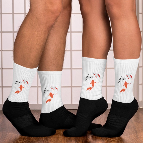 Koi Fish Novelty Socks Japanese Koi Fish Unisex Tall Socks - Etsy
