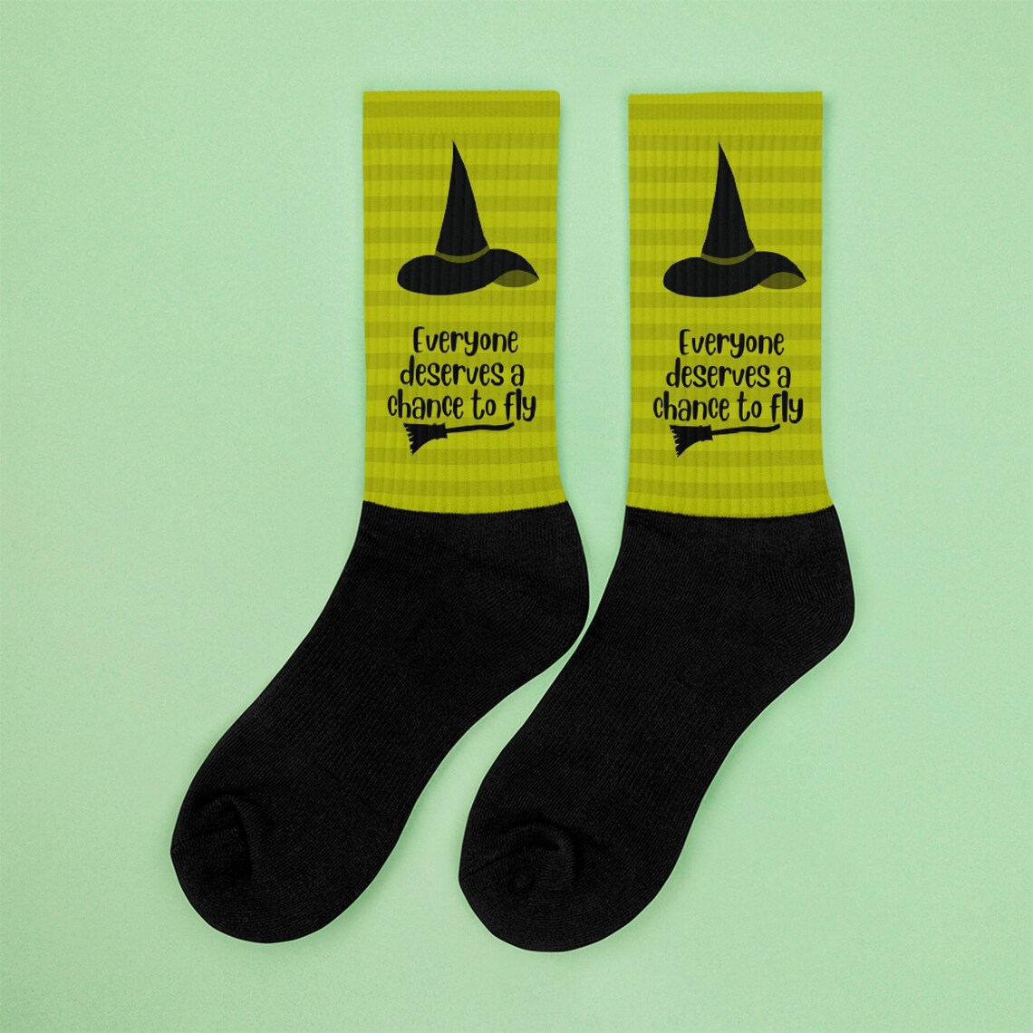 Wicked Socks everyone Deserves A Chance to Fly - Etsy