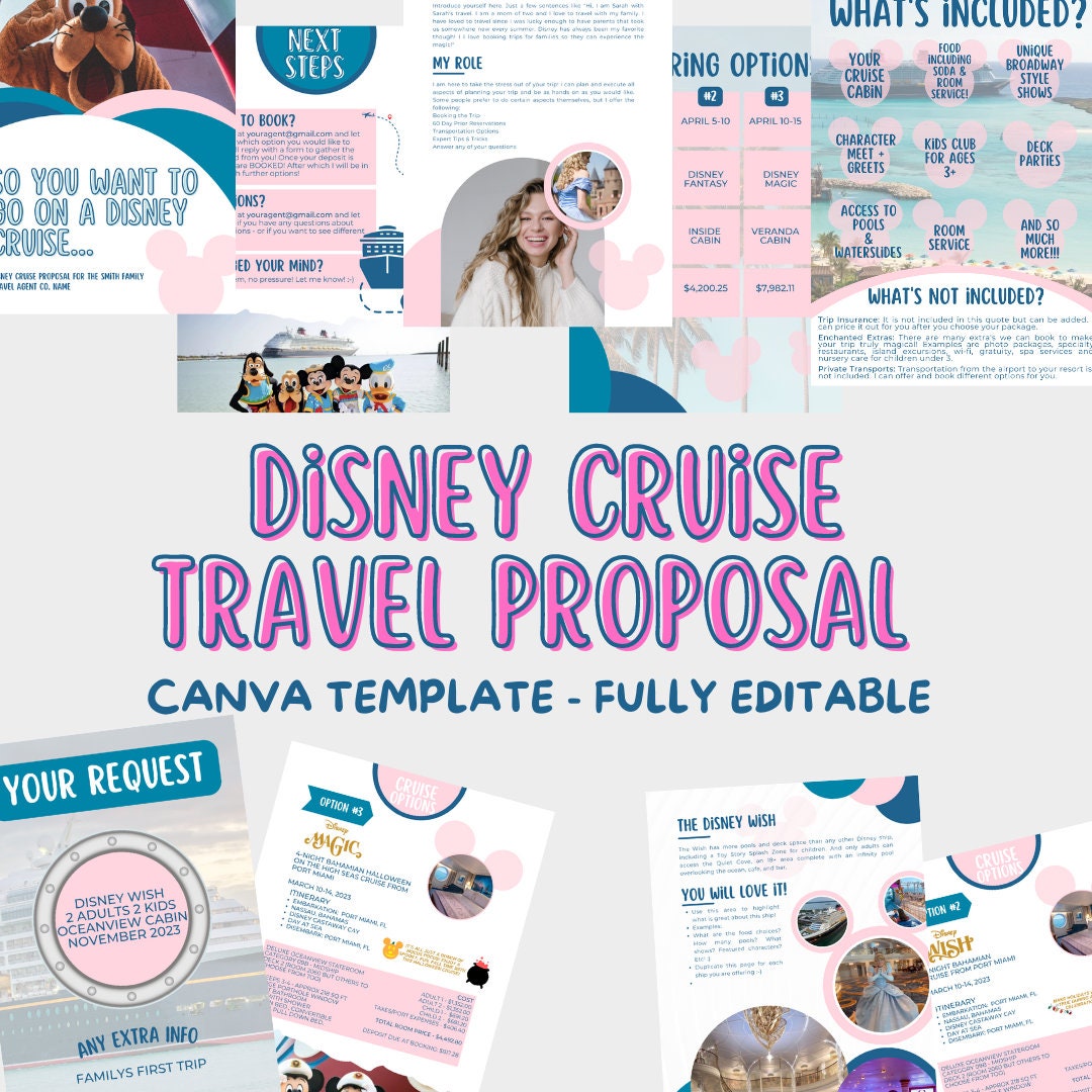 Cruise Trip Planner Canva Template - Travel Agent Business Proposal Digital Download - Vacation ...