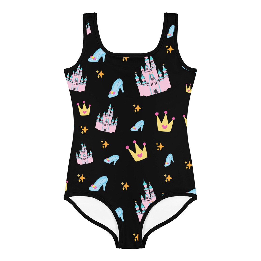 Castle Princess Girls Swimsuit Tiara Crown Princess Modest Swimsuit for ...