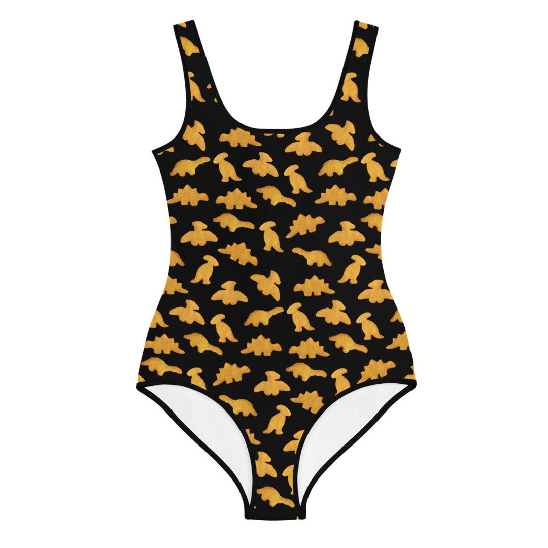 Dino Chicken Nuggie Swimsuit - Youth Girls Swimming Suit - Dino Chicken ...